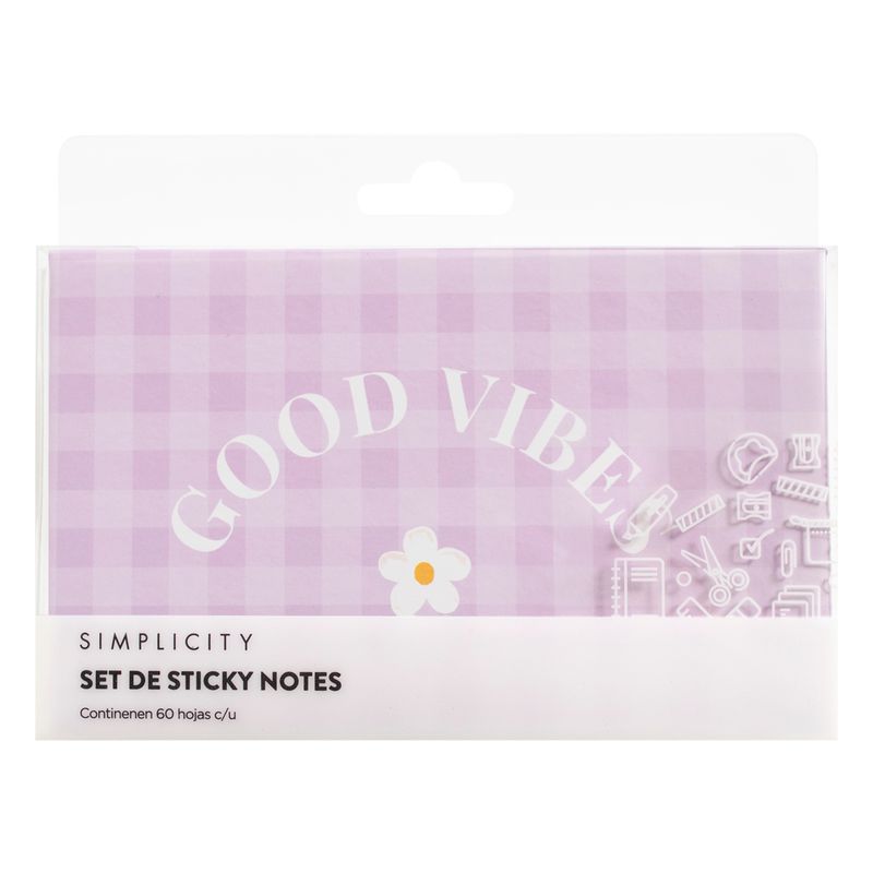 Set Simplicity Sticky Notes Abstracta X 60 Hojas Farmacity Farmacity