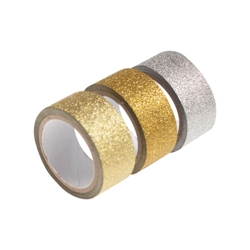 Set de Washi Tapes Simplicity Tonos Gold y Plateado x 3 u | Farmacity ...