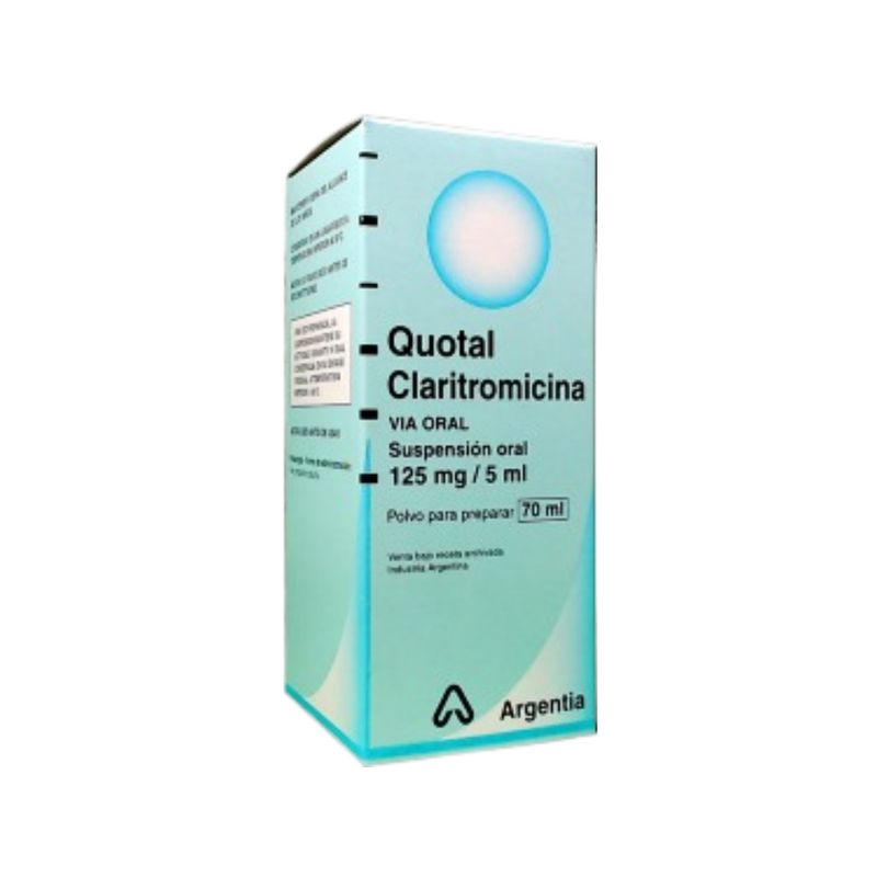 Quotal Claritromicina 125 mg/5 ml Suspensión x 70 ml - Farmacity